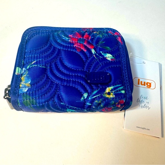 lug | Bags | Nwt Lug Splits Compact Rfid Wallet Vibrant Blue Quilted ...